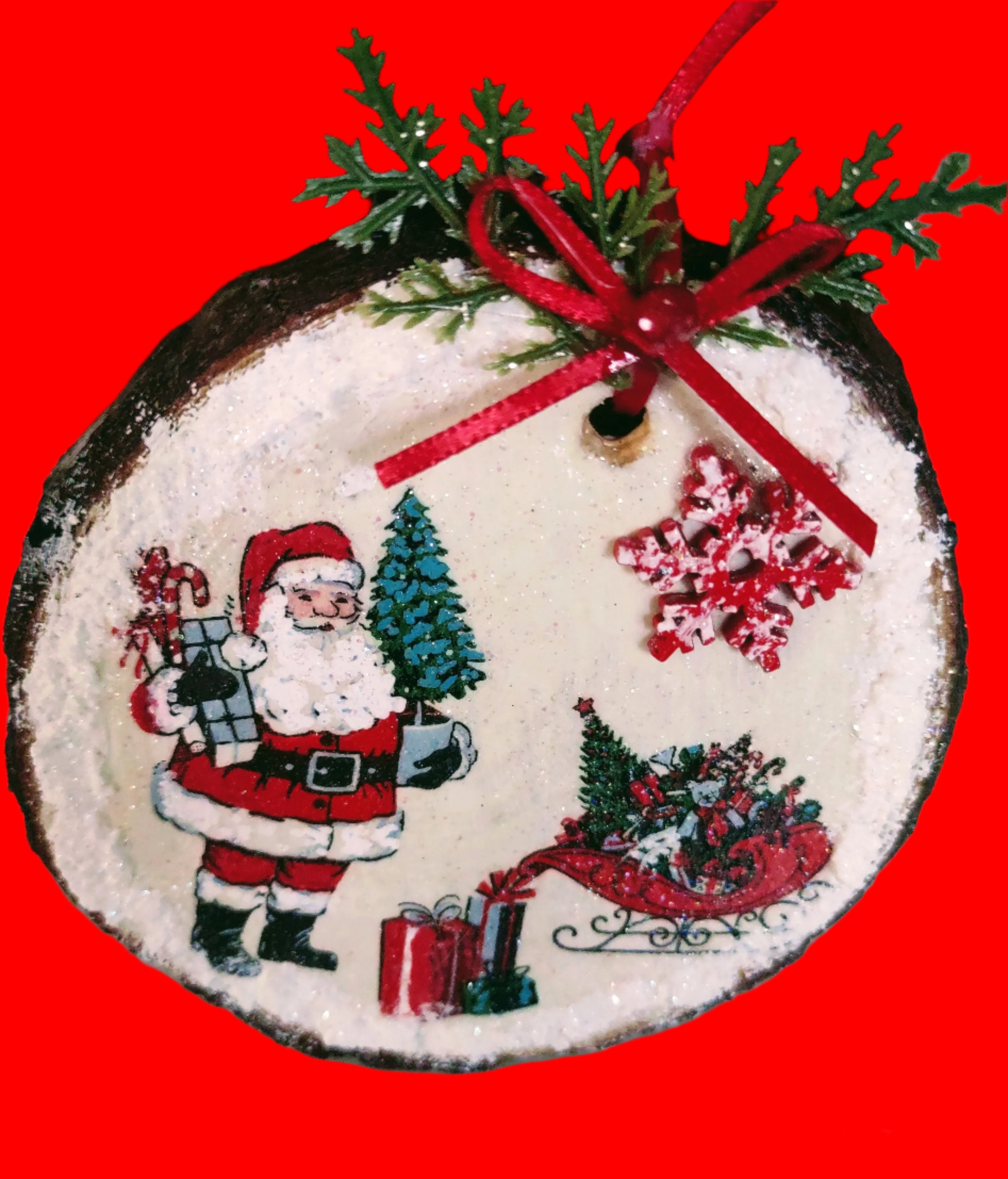 Tree Slice Ornaments – The Country Mouse